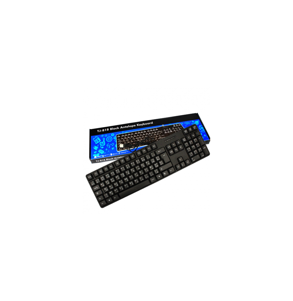 CLAVIER USB TJ-818 AZERTY-NOIR